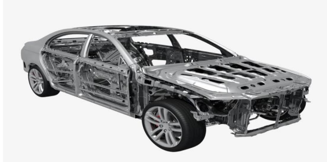 Semi-integral chassis frame model