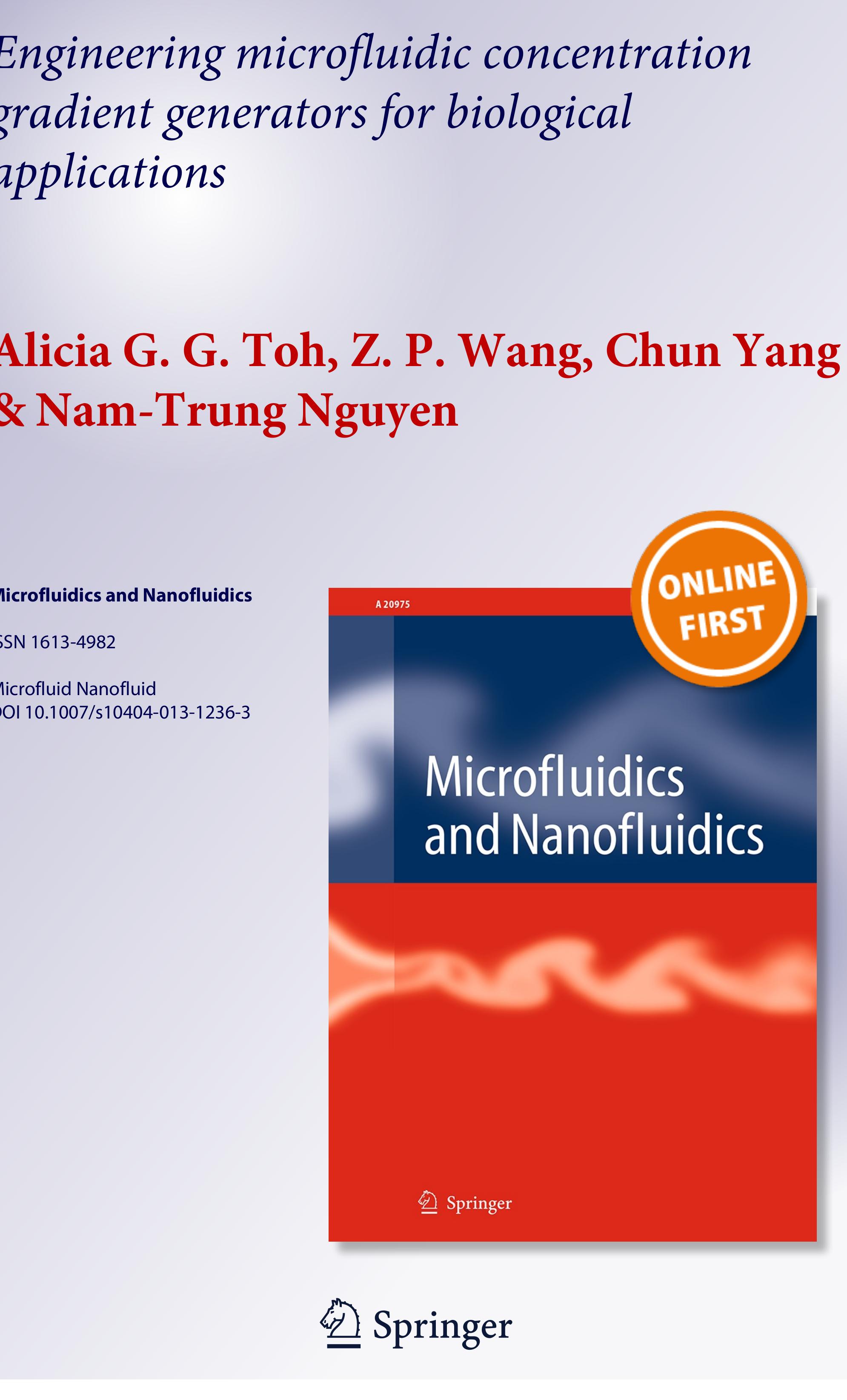 Figure 1 - Engineering microfluidic concentration gradient