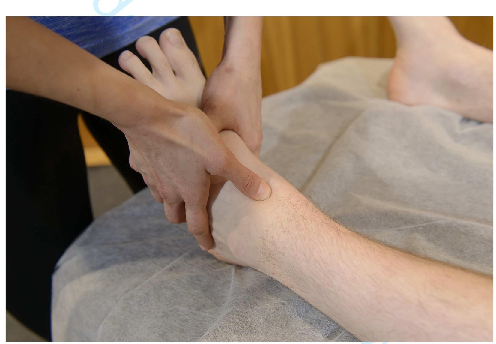Figure 9 - Clinical assessment of acute lateral ankle sprain