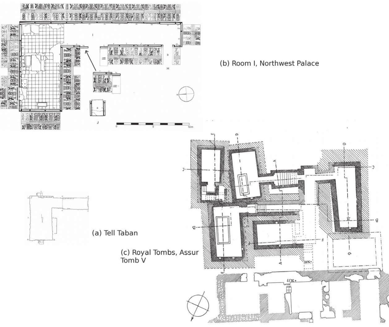 A-c: comparison of assyrian tombs and the l-shaped rooms