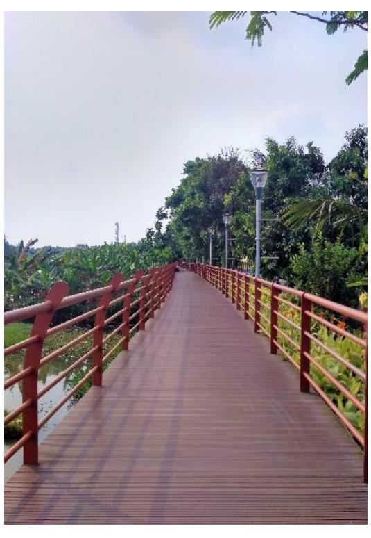 Pedestrian promenade in cisadane walk, as shown in figure 3,