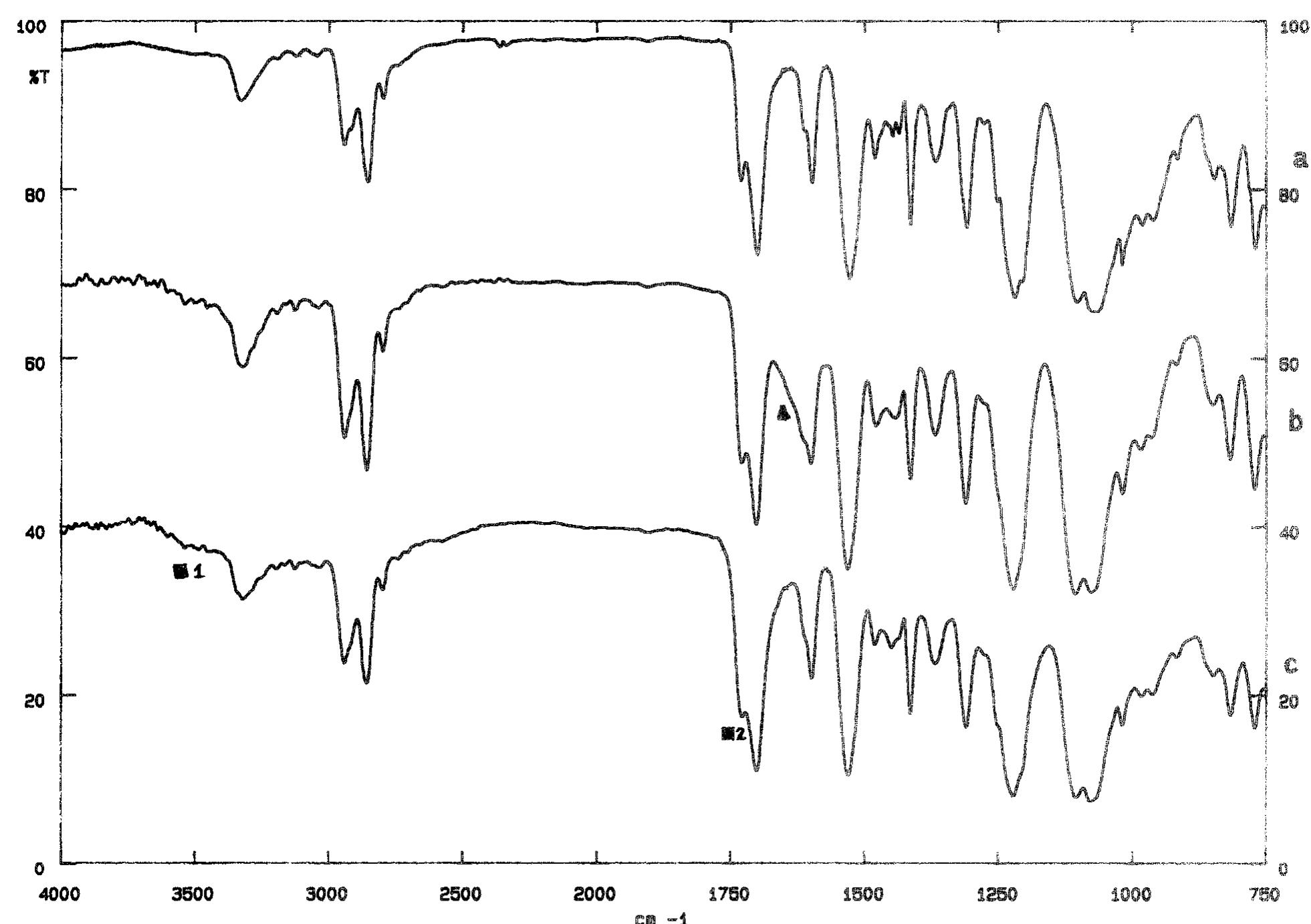 Atr-ftir spectra of: (a) native polyurethane; (b)