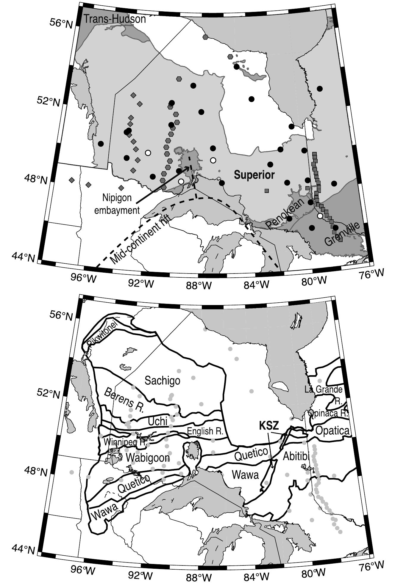(a) map of stations used in this study, overlain on tectonic