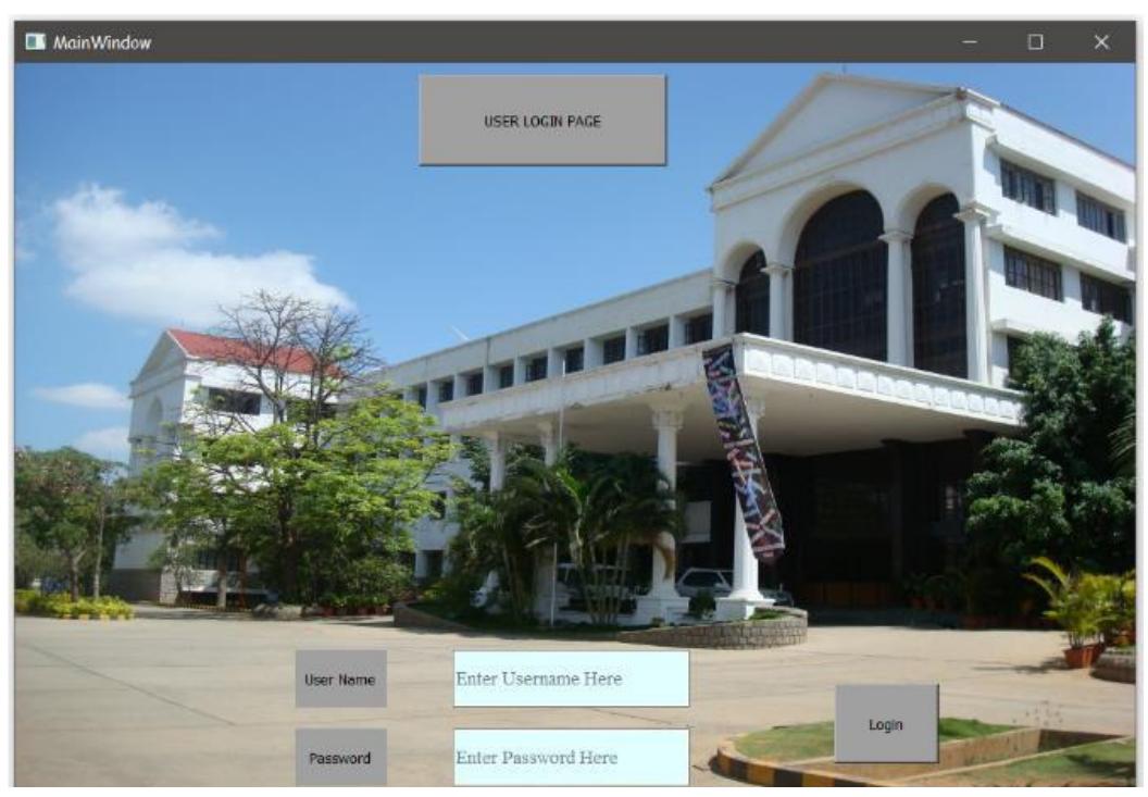In the fig -3 displays the main project gui window, which