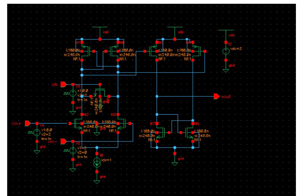 - schematic view of cmos comparator