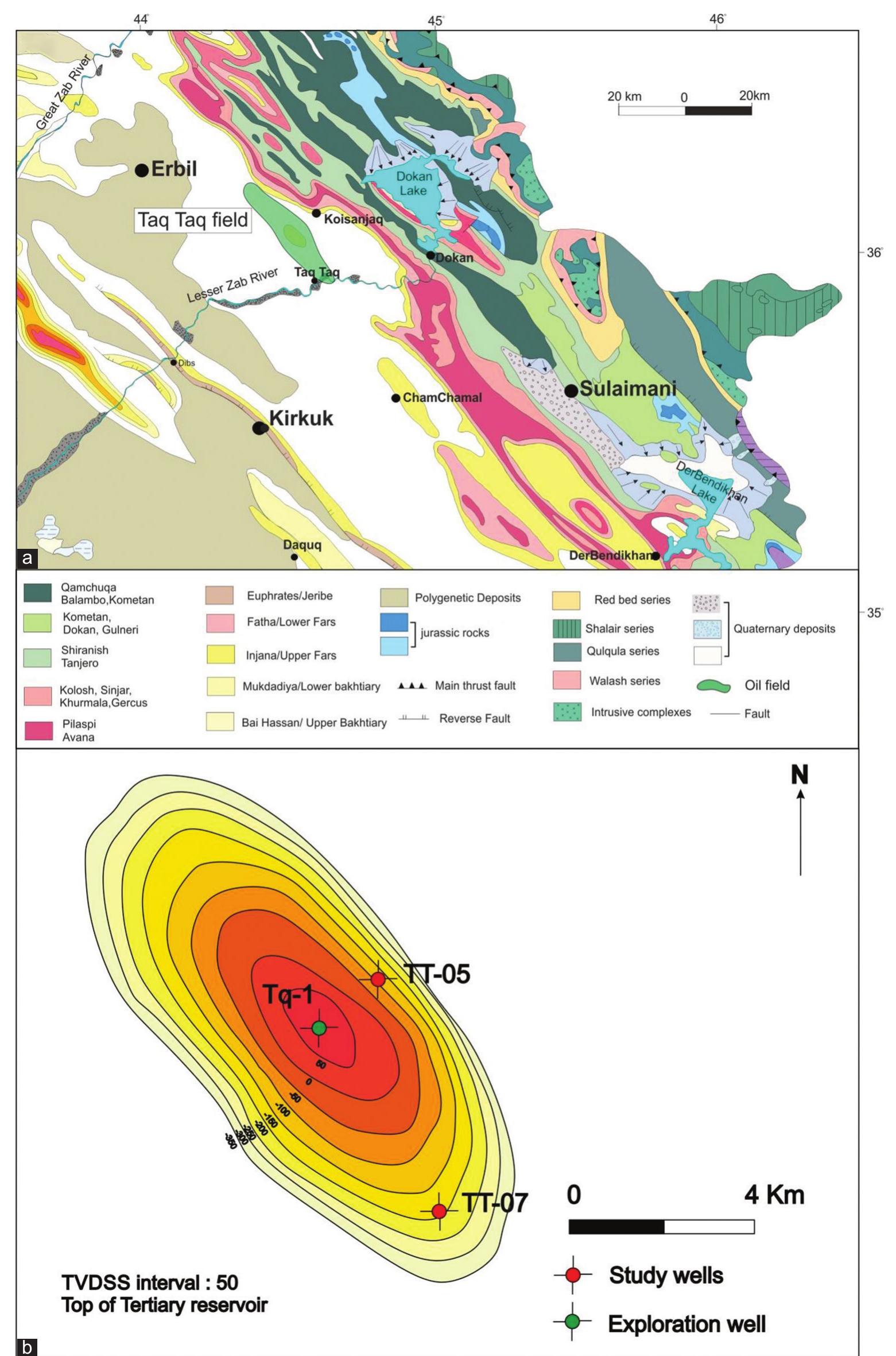 (a). geologic map of the kurdistan region and north of iraq