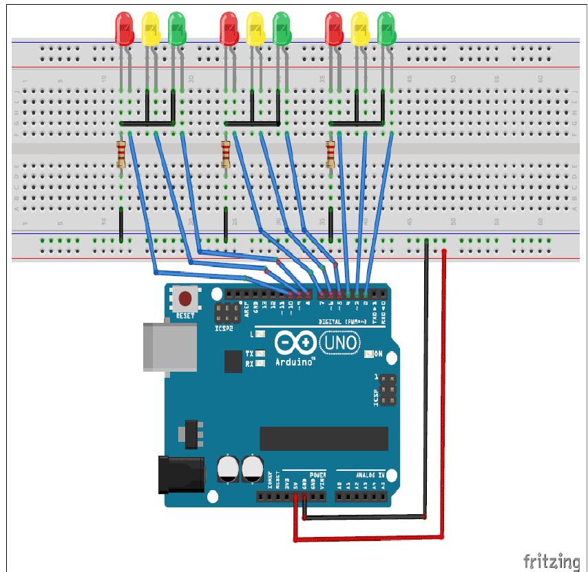 I-traffic light controller using arduino I-traffic light controller using arduino