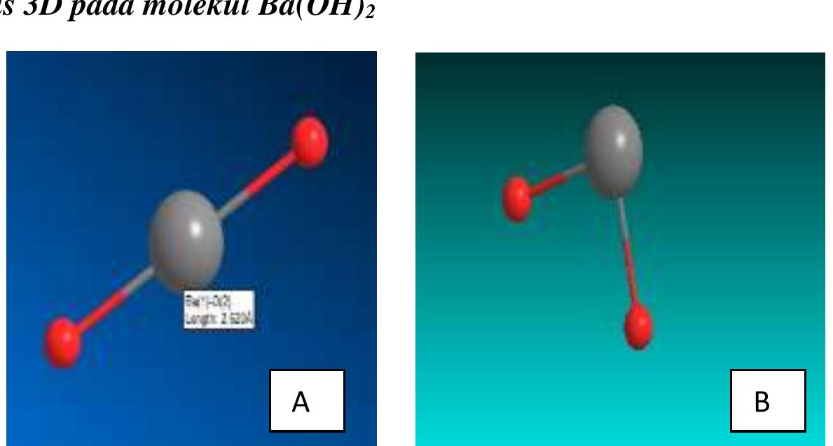 Gambar 7. analisis 3d barium hidroksida model ball and stick
