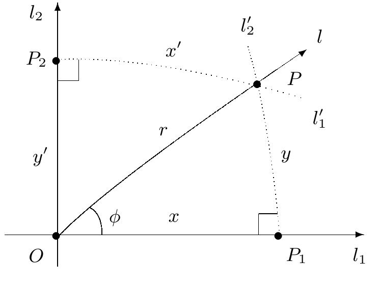 Schematic representation of the geodesic coordinates (a, y),