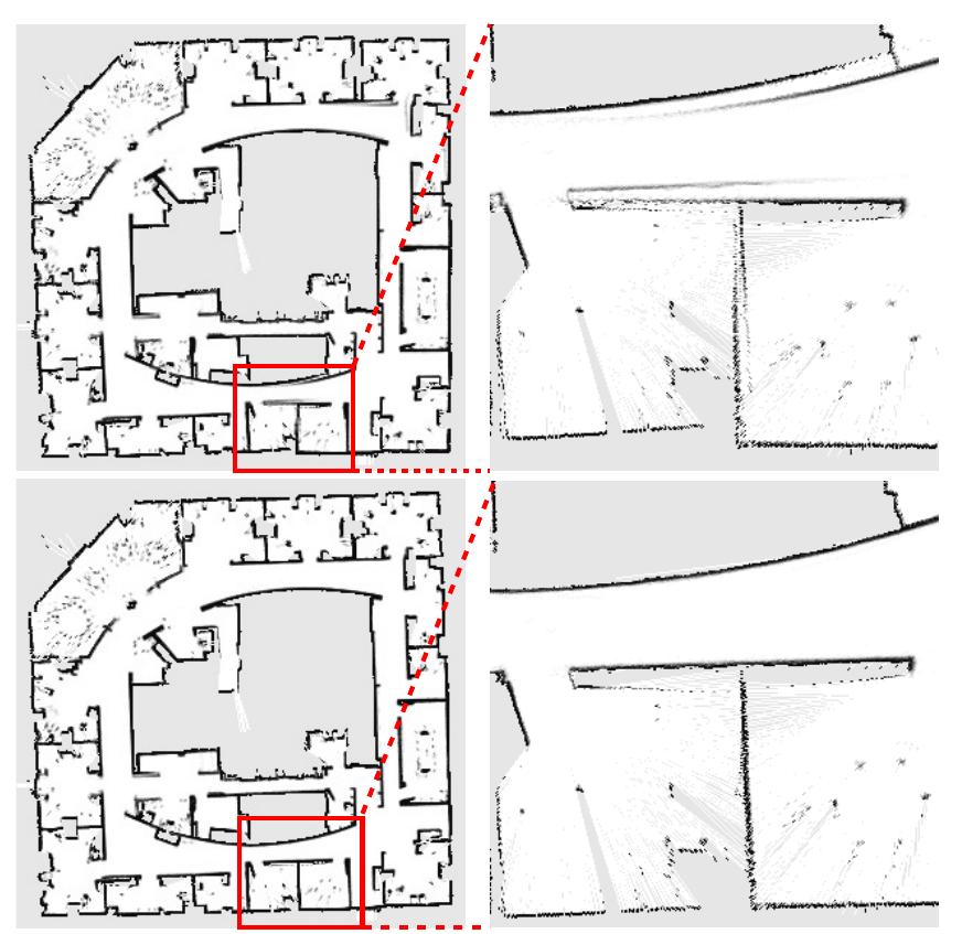 Effect of the x2 reduction. this figure shows two maps