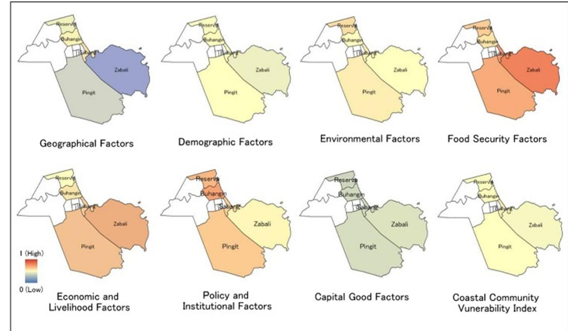 | map of significant livelihood and food sources and