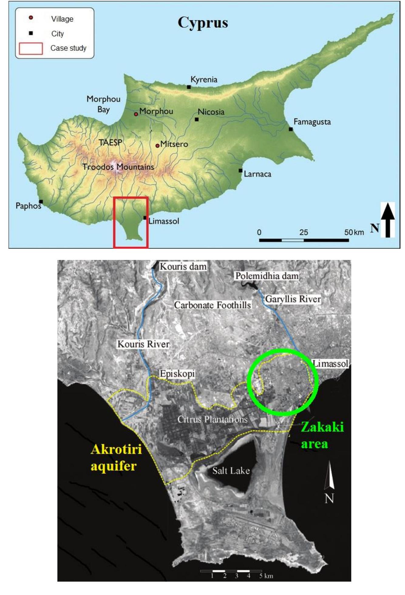 A3. map of the akrotiri coastal aquifer, cyprus [39].
