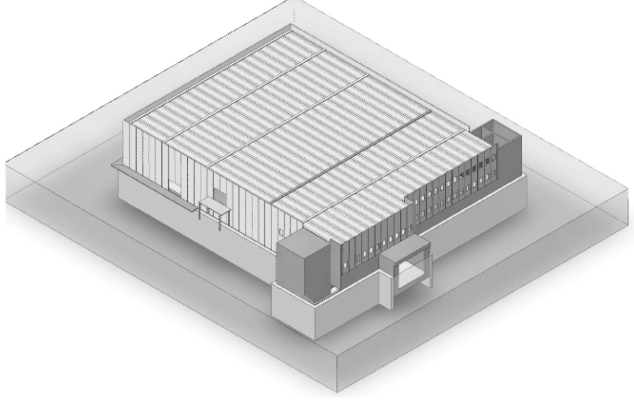 The layout of the spes building. beam accelerators and, in