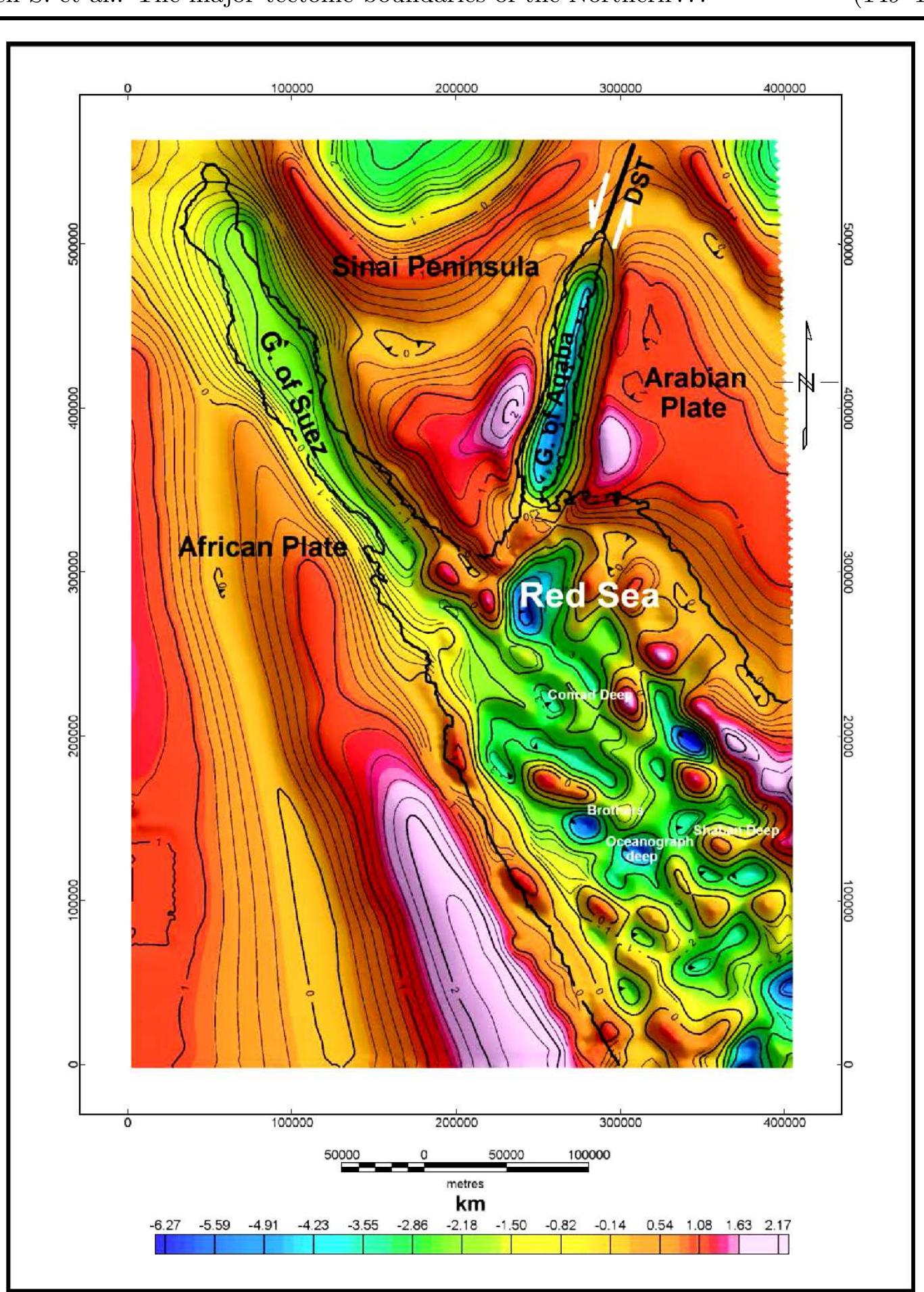 Lla. top of the basement map (sedimentary thickness)