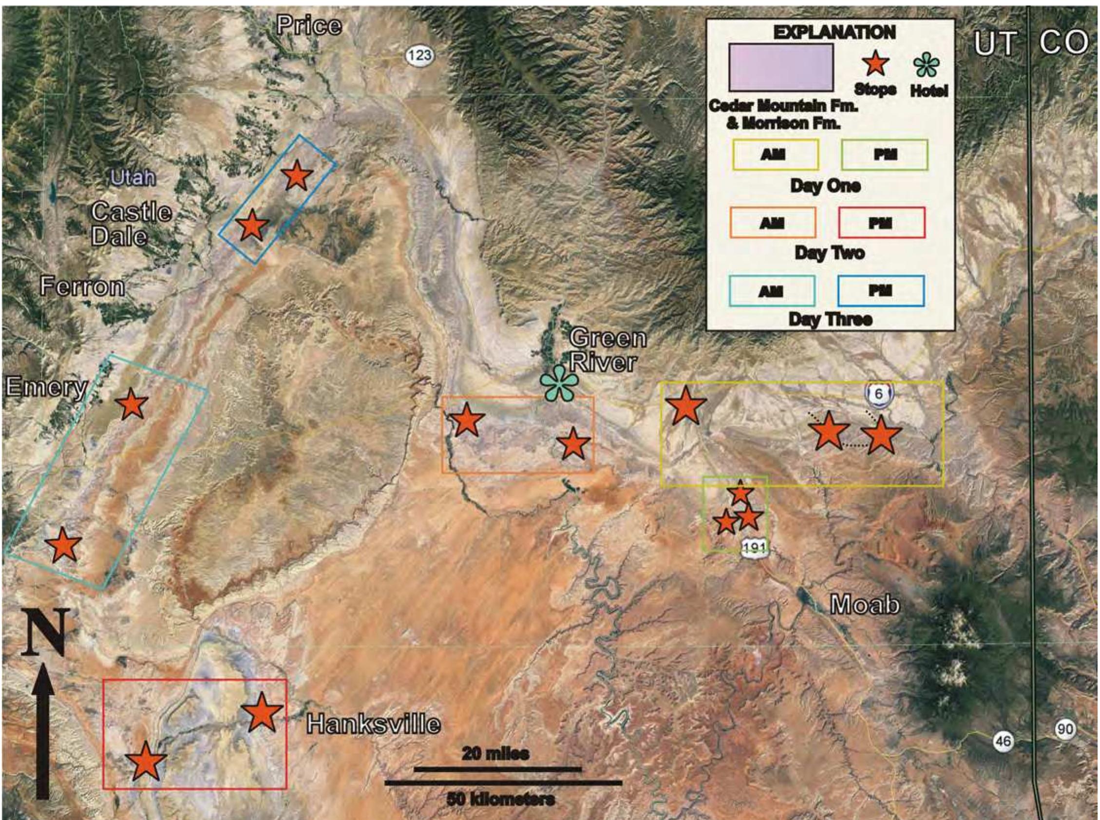 Google earth view of the northern paradox basin and san