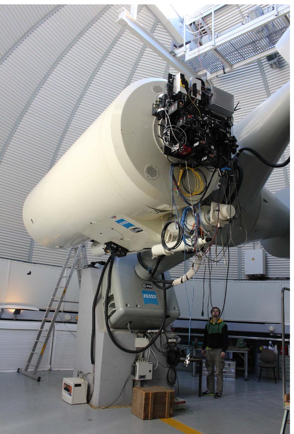 The telescope at ogs (optical ground station) established on