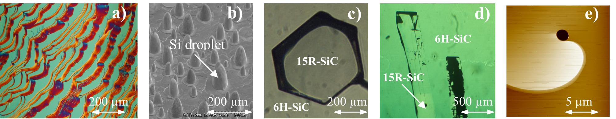The morphology of the sic growth surface (4h-sic optical