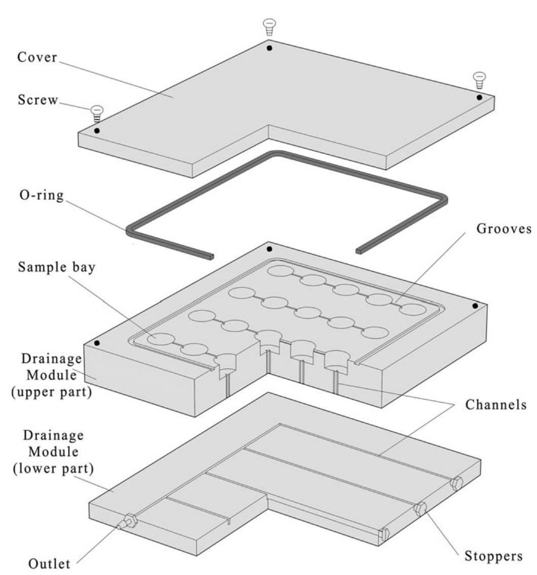 The schematic drawing of delrin holder for acetone
