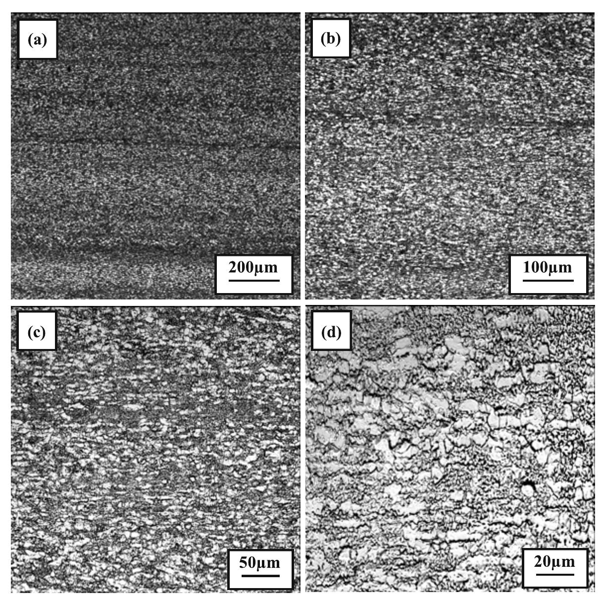 Optical micrographs showing the key micro-constituents in