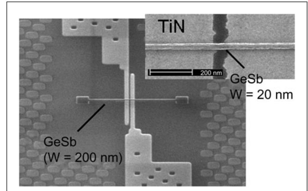 Plane view scanning electron microscope image of a