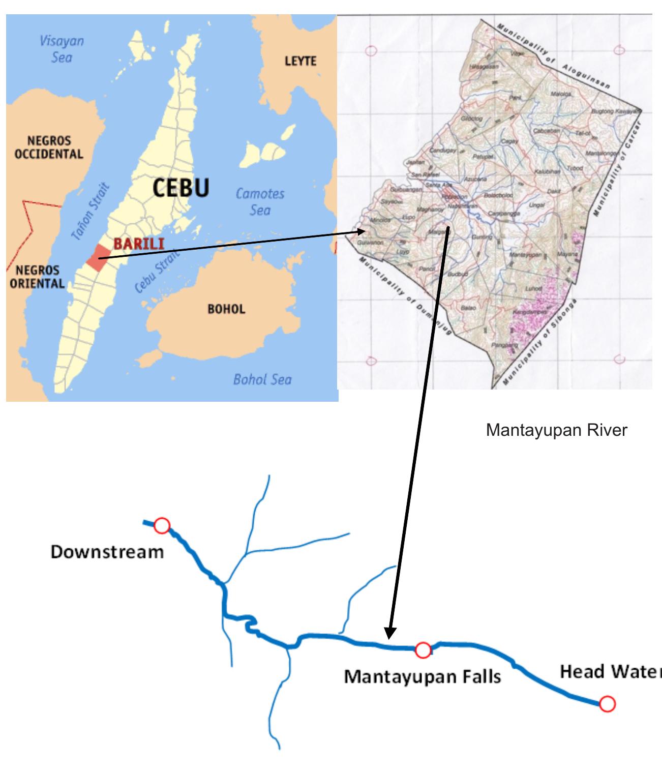 Topographic map of the municipality of barili figure 1. map