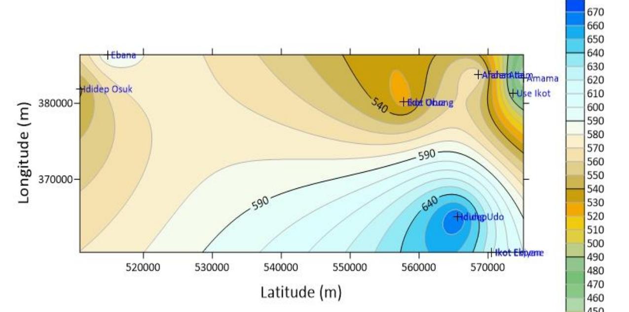 2d contour map for surface velocity. figure 10. 2d contour