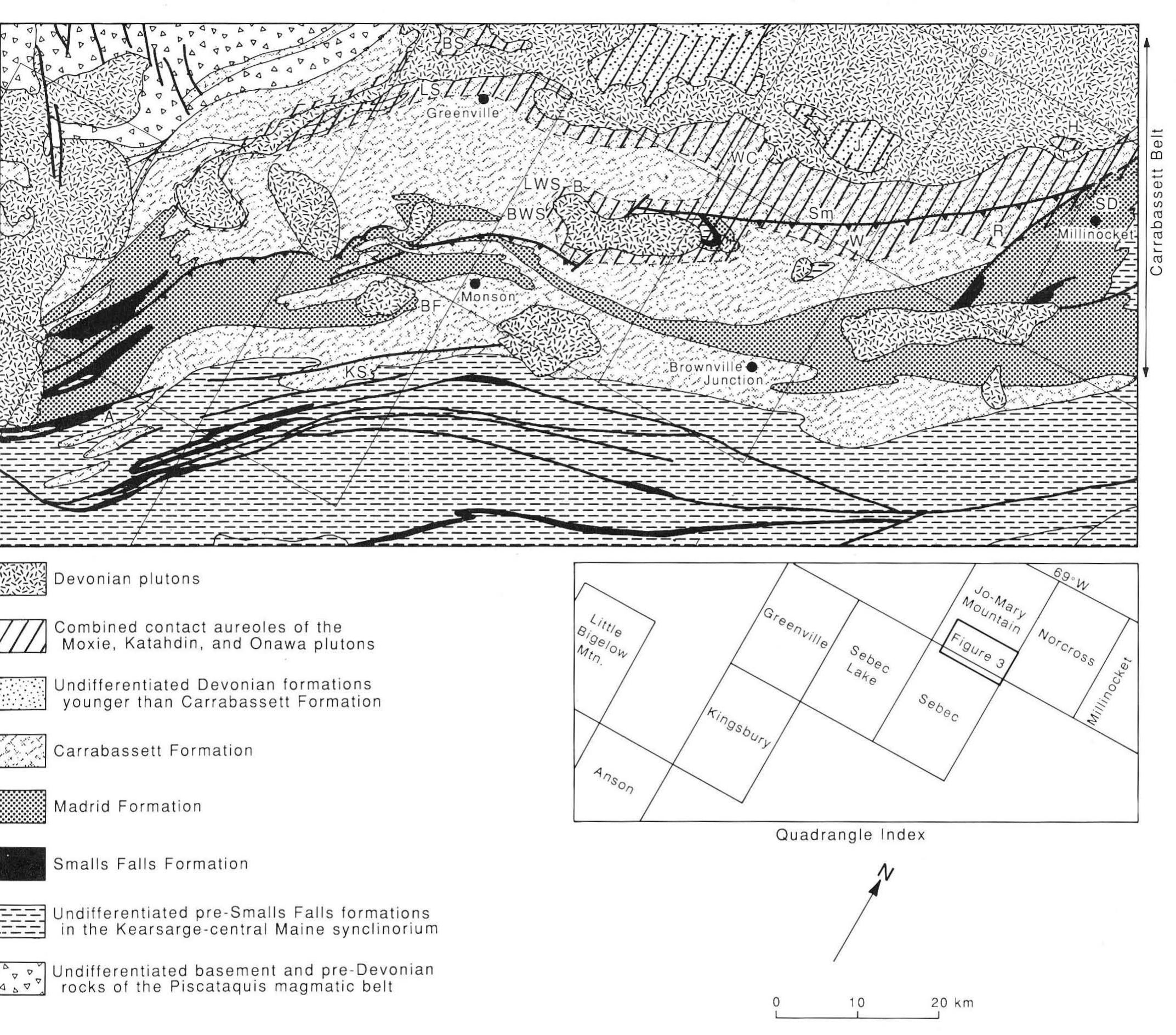 Geologic map of the reconnaissance study area (modified from