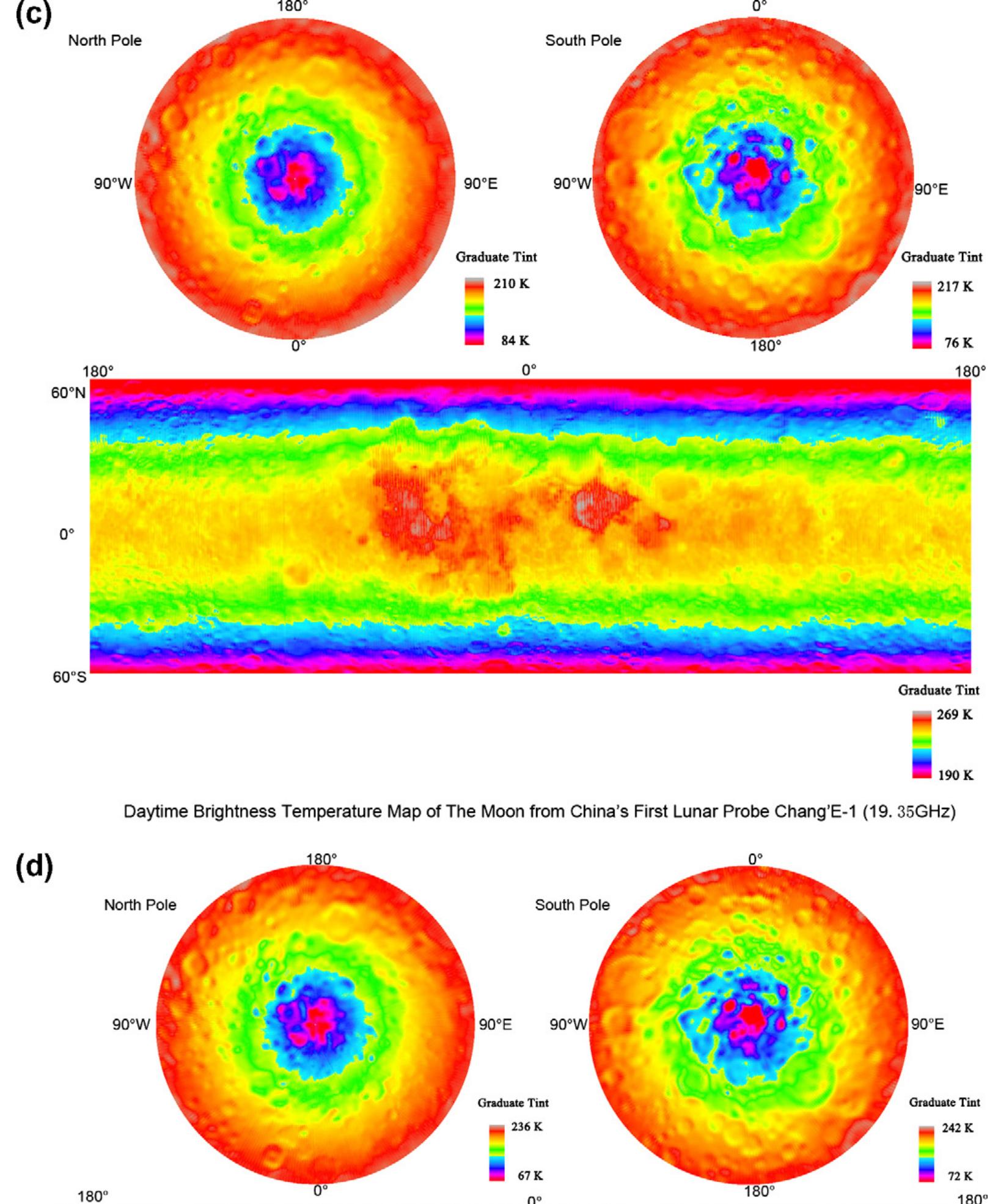 Figure 6 - First microwave map of the Moon with Chang’E-1