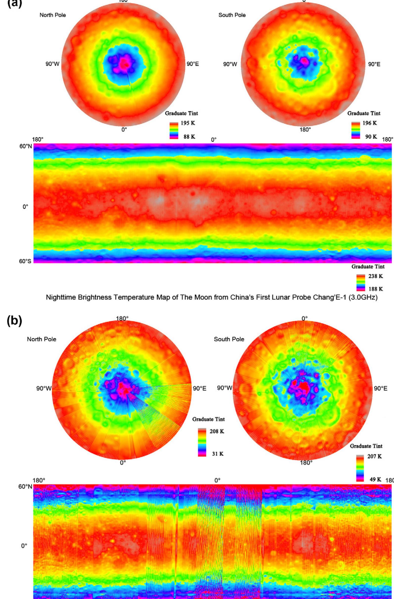 Figure 9 - First microwave map of the Moon with Chang’E-1