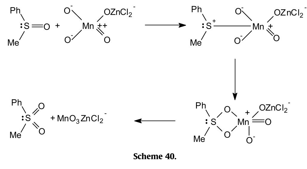 The oxidation of thiourea by permanganate was studied in di-