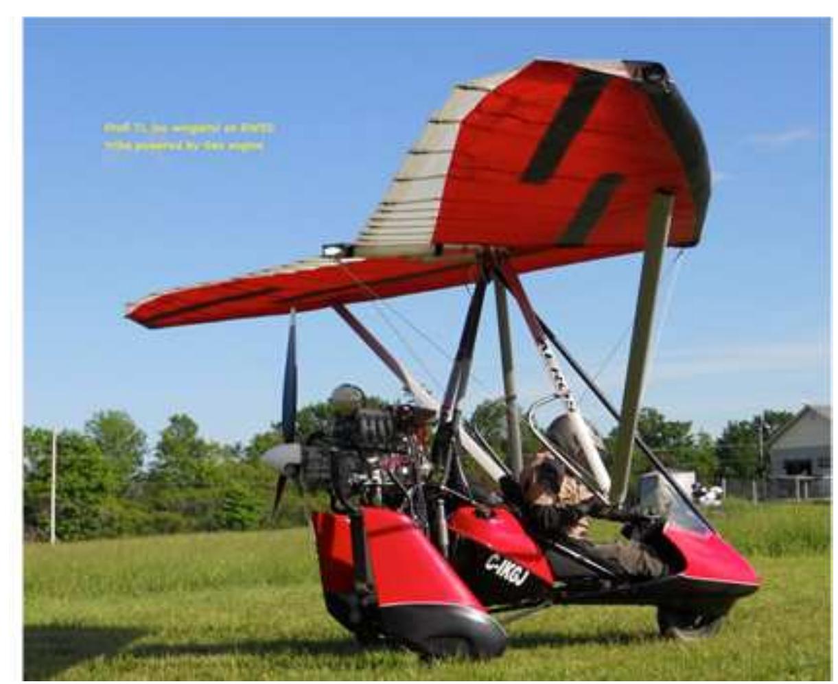 2: a side view of the engine and its propeller [2