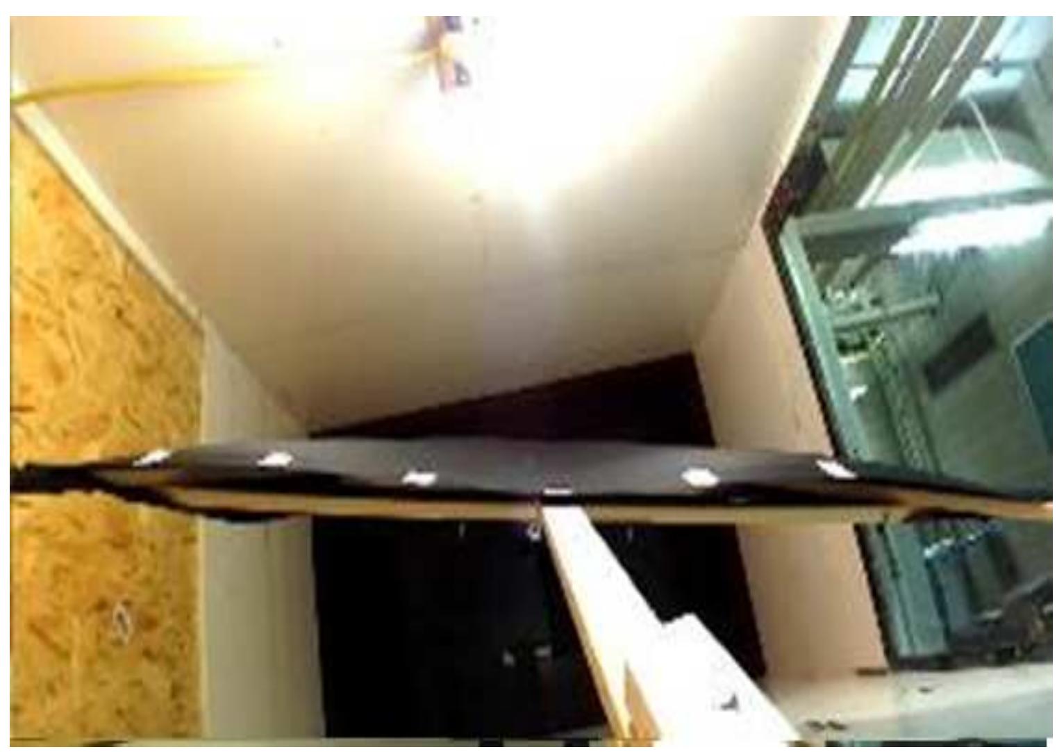 16: shape of wing at v=3lm/s, roll angle=10° and aoa=+20°
