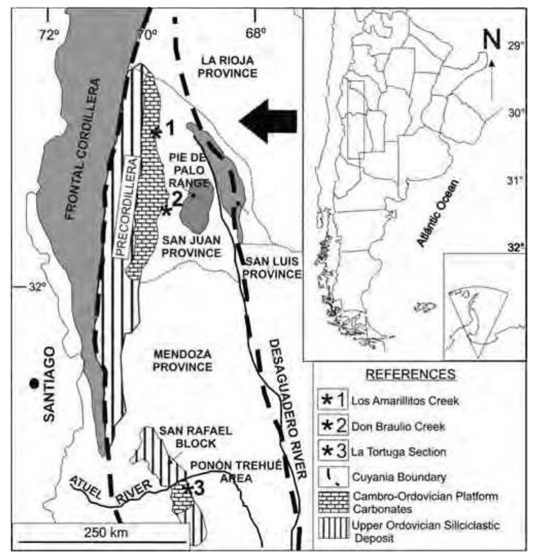 ‘igure 1.—location map of sections mentioned in text. aiddle
