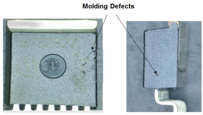 Two modes of molding defect caused by insufficient transfer