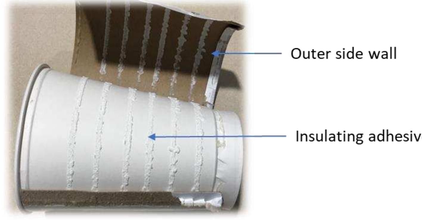 Double-wall paper cup with thermolite™ insulation from lbp