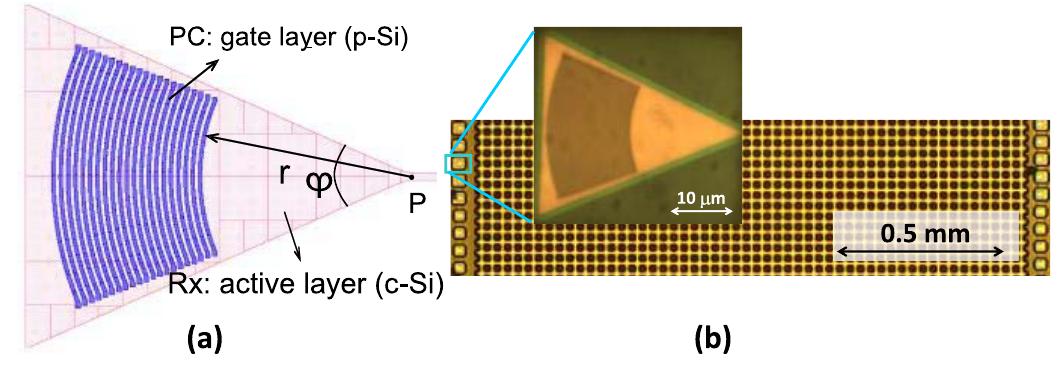 (a) proposed grating coupler structure and its design