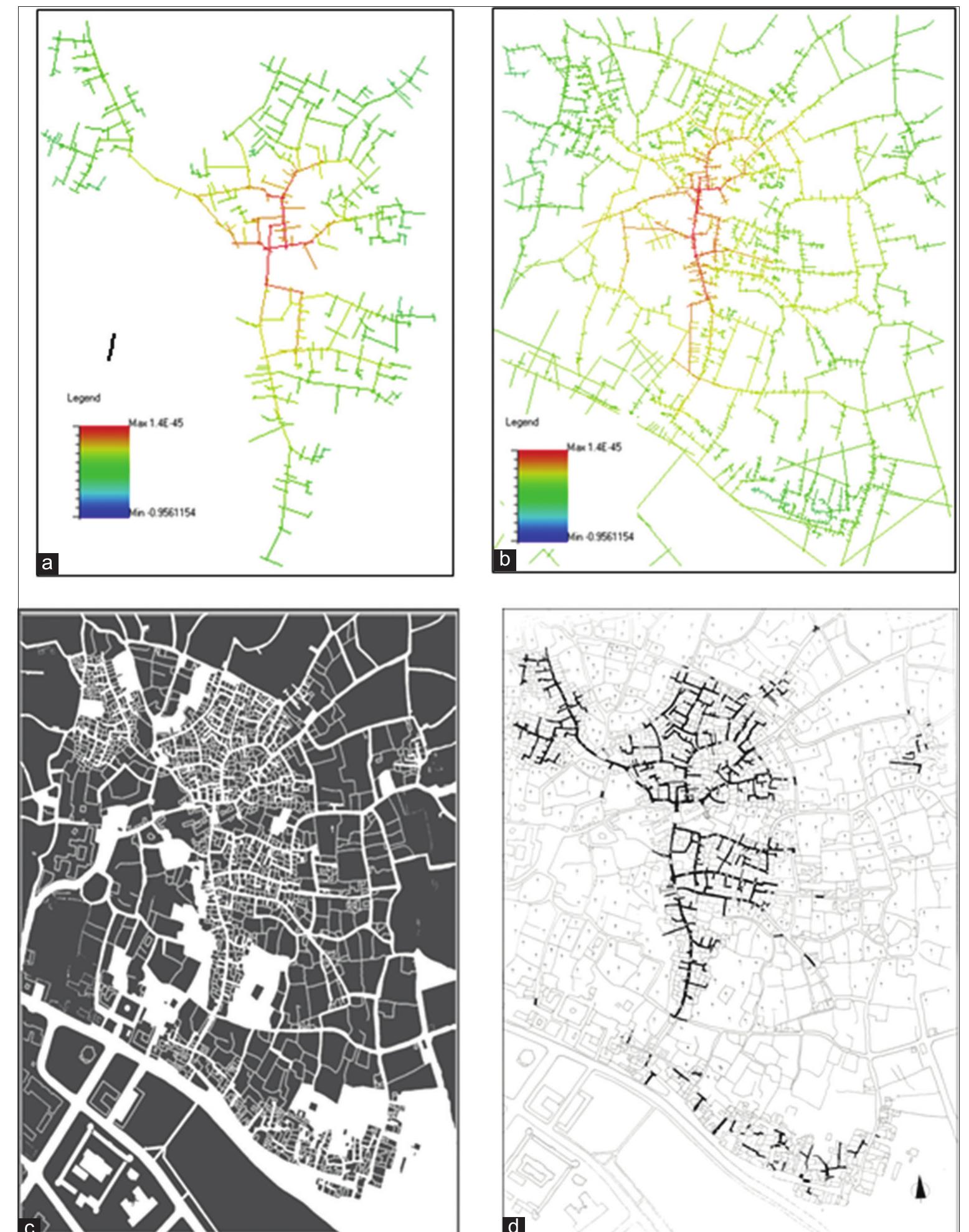 Axial map results. (a) ghadames axial map ground floor