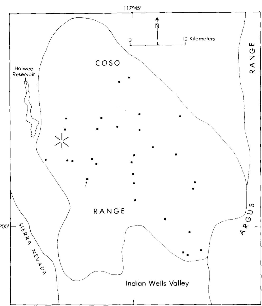 Index map of coso range area showing vent and presently