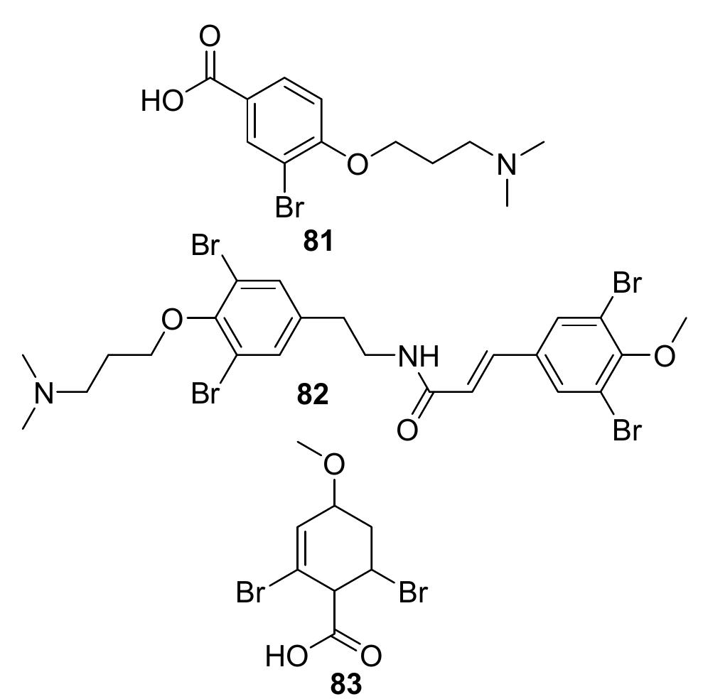 The chemical structures of the compounds (81-83).
