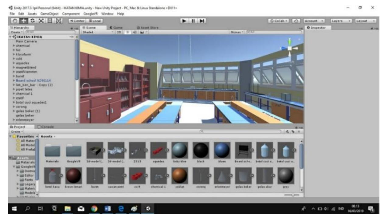 Virtual reality laboratory in unity furthermore, all 3d