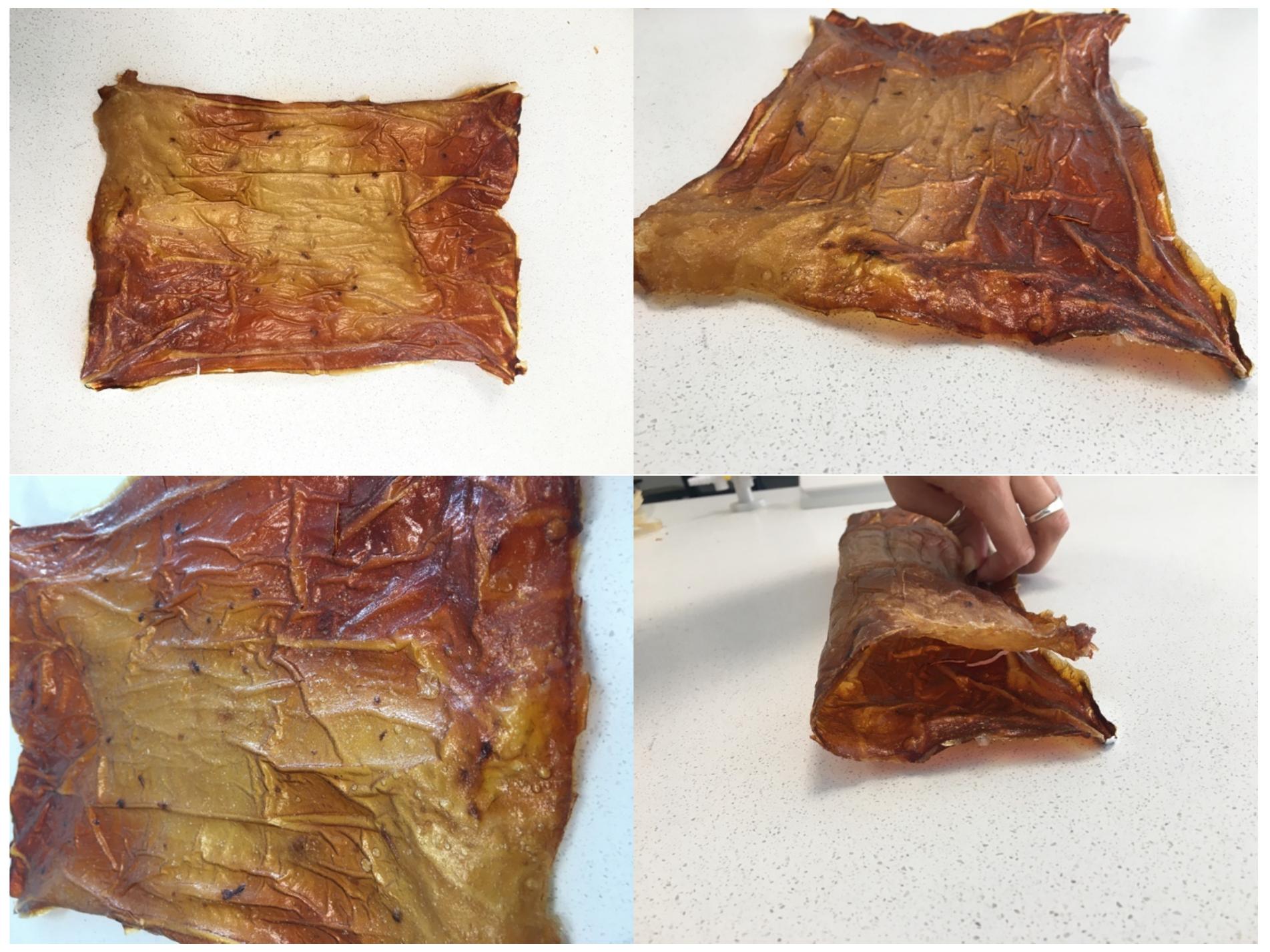 Dried agar-agar trial biofilm material