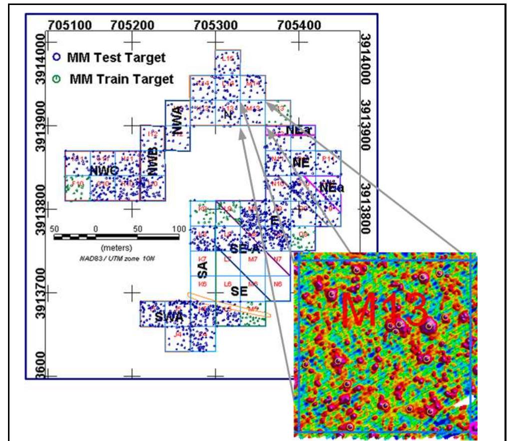 Base map showing the 53-block study area at camp slo. the