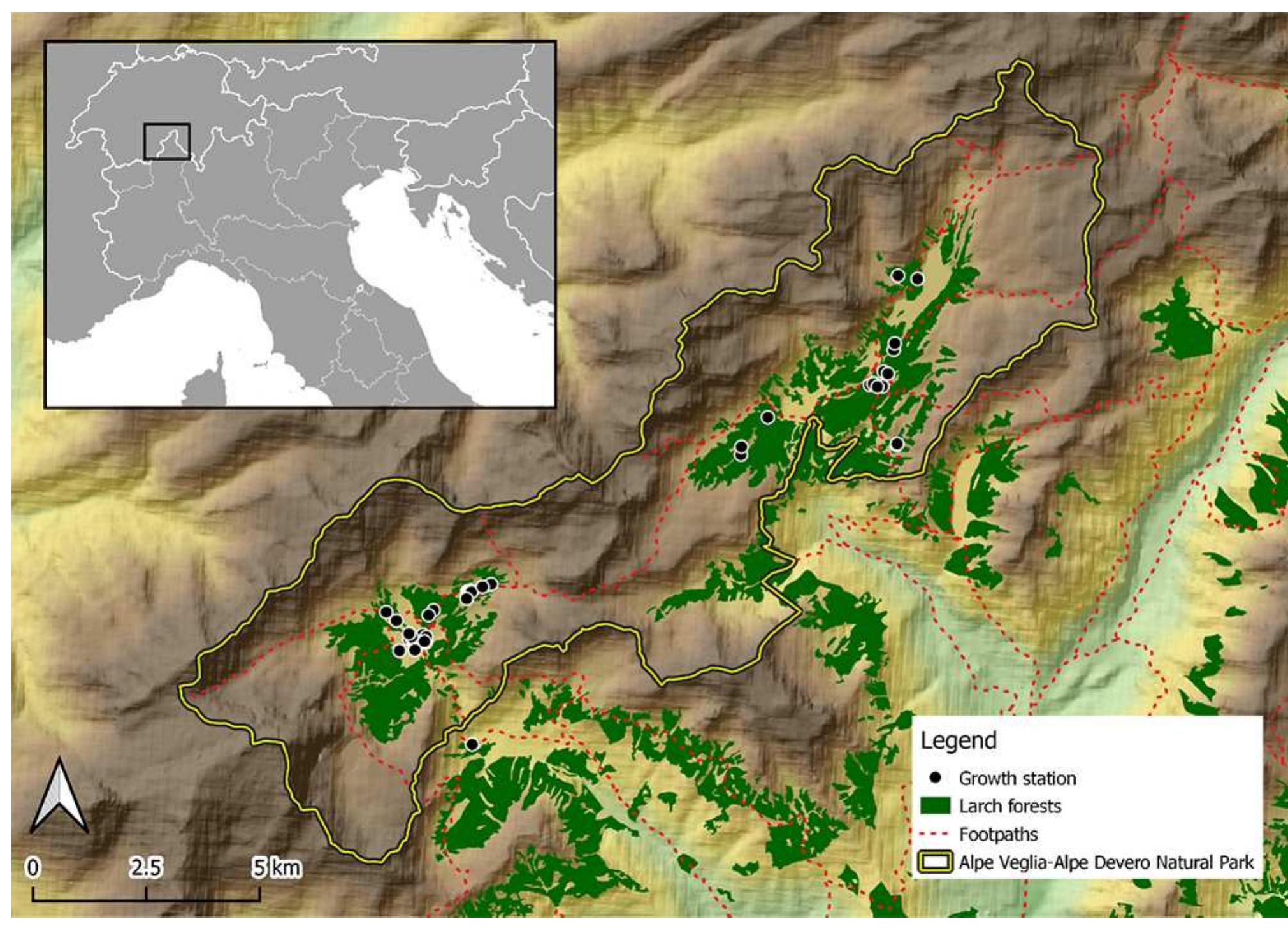 Detailed map of alpe veglia and alpe devero in val d’ossola.