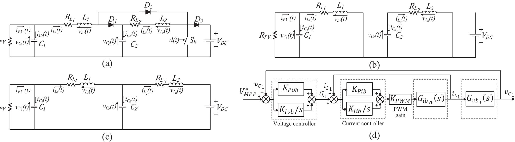 Electrical circuit and operating stages of the quadratic