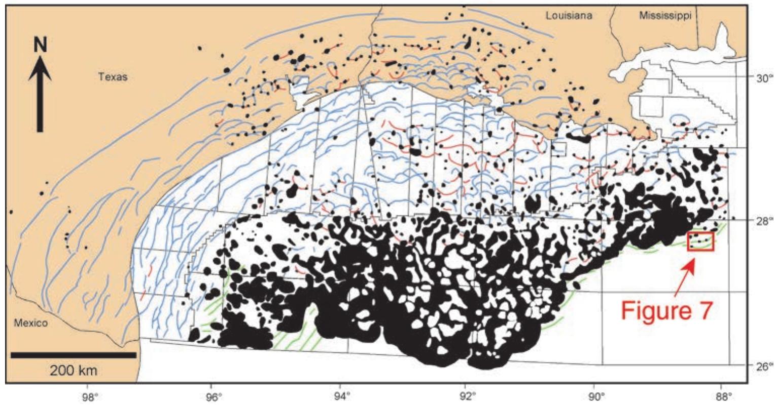 Map of the northern gulf of mexico showing the distribution