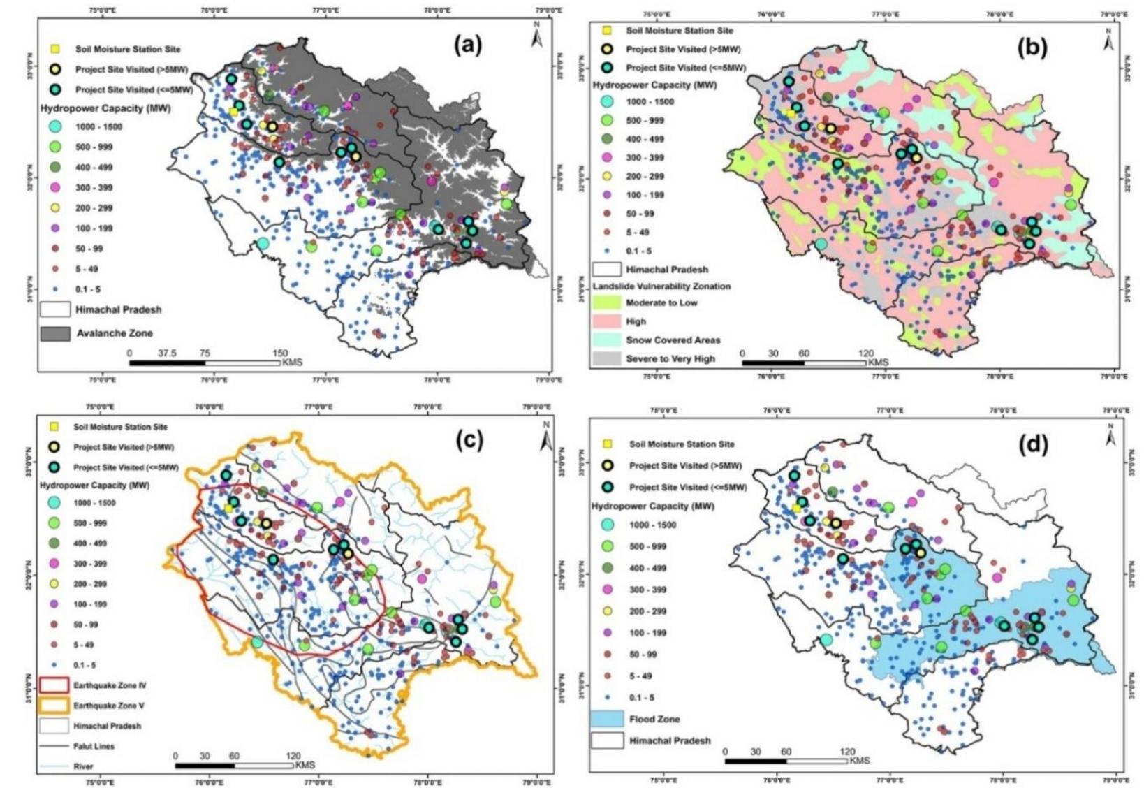 Spatial hazard zonation map for himachal pradesh covering