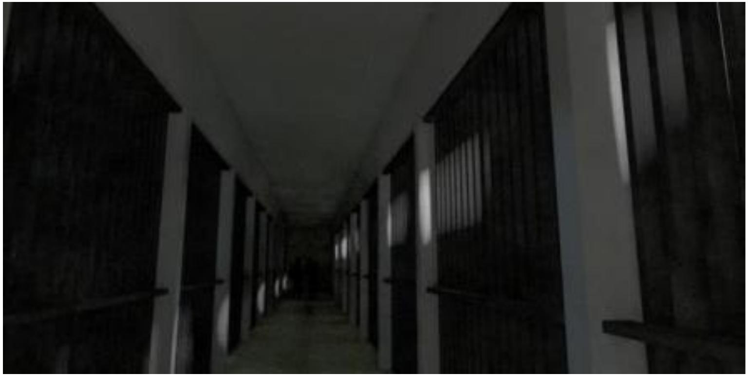 Prison cell hall inside the first phase of gallery of