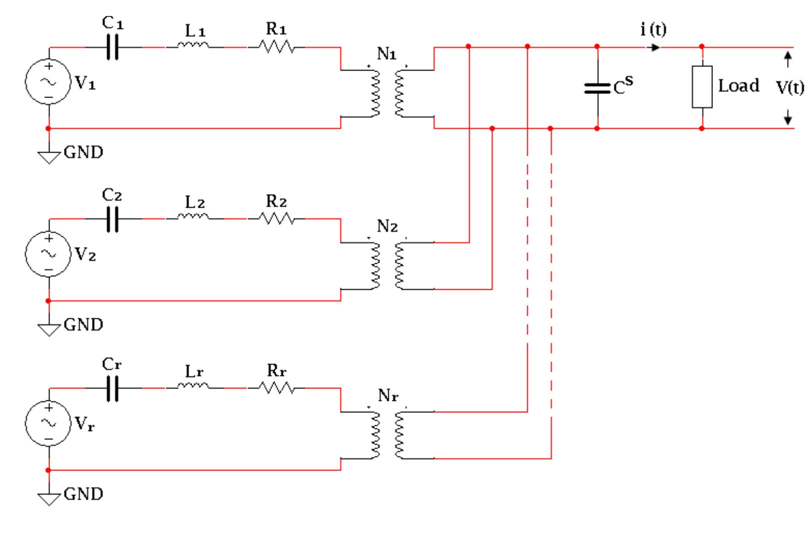 Multi-mode equivalent circuit model