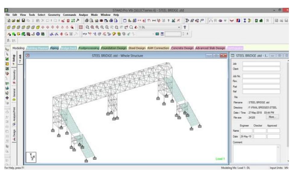 -4: modeling of cold formed steel bridge in staad-pro vw