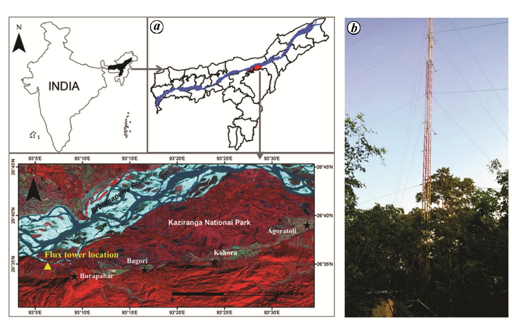 A, the location of the experimental site in map. b,
